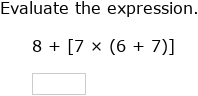 IXL - Evaluate numerical expressions (Grade 5 maths practice)