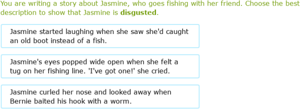 IXL - Show character emotions and traits (Grade 4 English practice)