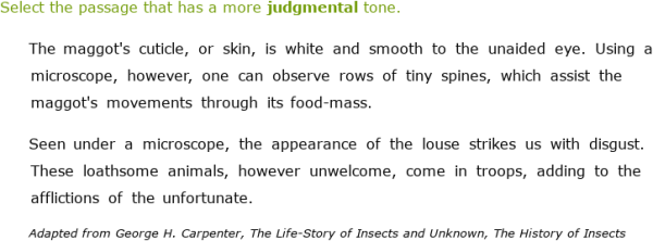 IXL - Compare passages for tone (Grade 11 English practice)