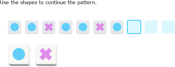 IXL - Complete a repeating pattern (Grade 2 maths practice)