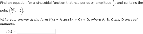 IXL - Write equations of cosine functions using properties (Grade 12 ...