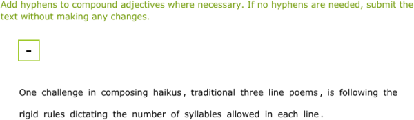 IXL - Use hyphens in compound adjectives (Grade 7 English practice)