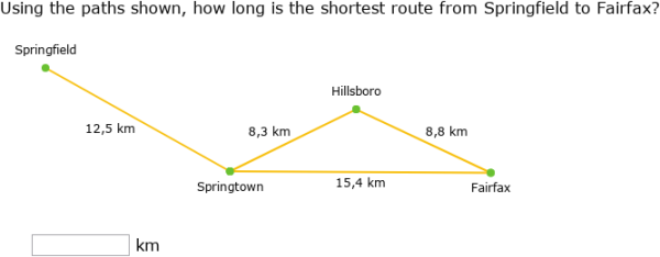 IXL - Maps with decimal distances (Grade 7 maths practice)