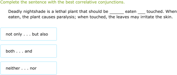 IXL - Use the correct pair of correlative conjunctions (Grade 7 English ...