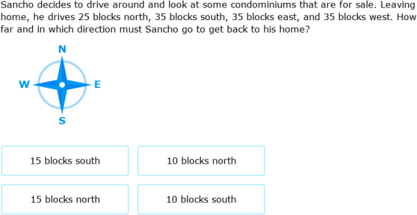 IXL - Distance/direction to starting point (Grade 6 maths practice)