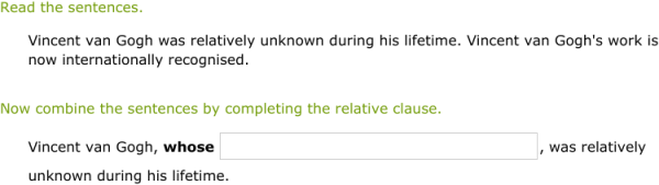 IXL - Combine sentences using relative clauses (Grade 9 English practice)