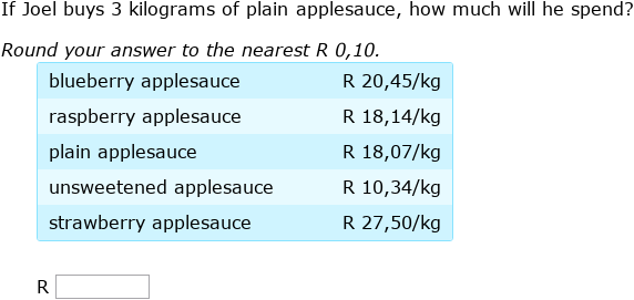 IXL - Unit prices: find the total price (Grade 8 maths practice)