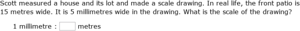 IXL - Scale drawings: word problems (Grade 6 maths practice)