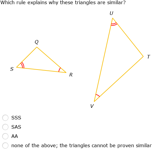 IXL - Similarity rules for triangles (Grade 12 maths practice)