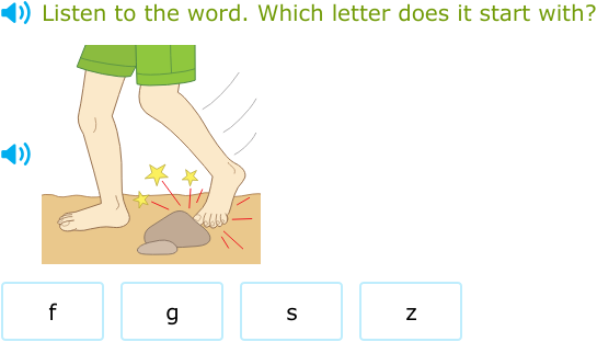 IXL - Which letter does the word start with? (Grade 1 English practice)
