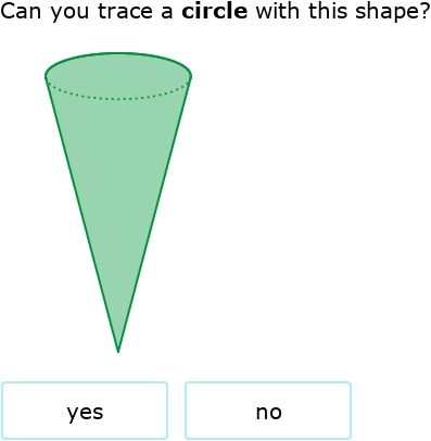 IXL - Identify shapes traced from solids (Reception maths practice)