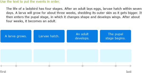 IXL - Determine the order of events in informational texts (Grade 4 ...