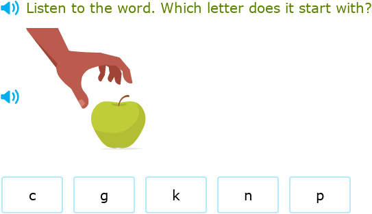 IXL - Which letter does the word start with? (Grade 1 English practice)