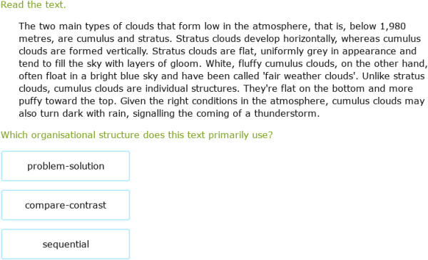 IXL - Identify text structures (Grade 6 English practice)