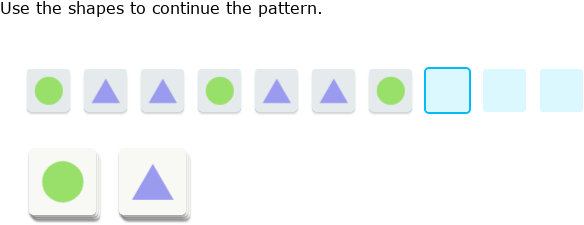 IXL - Complete a repeating pattern (Grade 6 maths practice)