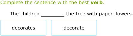 IXL - Use the correct subject or verb (Grade 4 English practice)