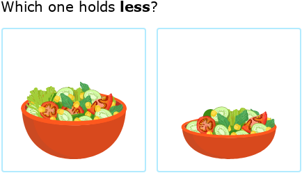 IXL - Holds more or less (Reception maths practice)