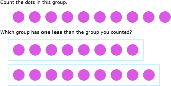 IXL - One less - up to 10 (Reception maths practice)
