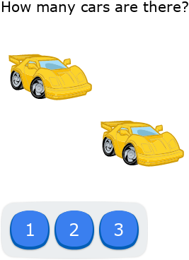 IXL - Count objects - up to 3 (Preschool maths practice)