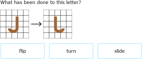 IXL - Flip, turn and slide (Grade 2 maths practice)