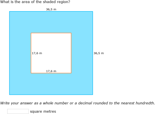 IXL - Area between two shapes (Grade 7 maths practice)