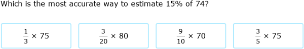 IXL - Estimate percents of numbers (Grade 7 maths practice)