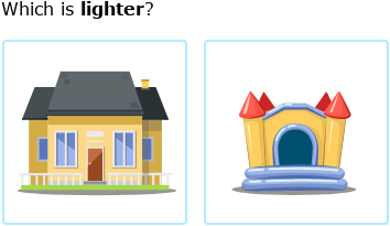 IXL - Light and heavy (Grade 2 maths practice)